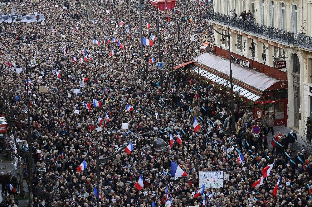 Photos: Million people join unity rally in Paris, around the world ...