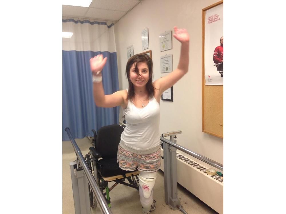 Sarah Stott takes first steps after horrific train accident | Ottawa ...