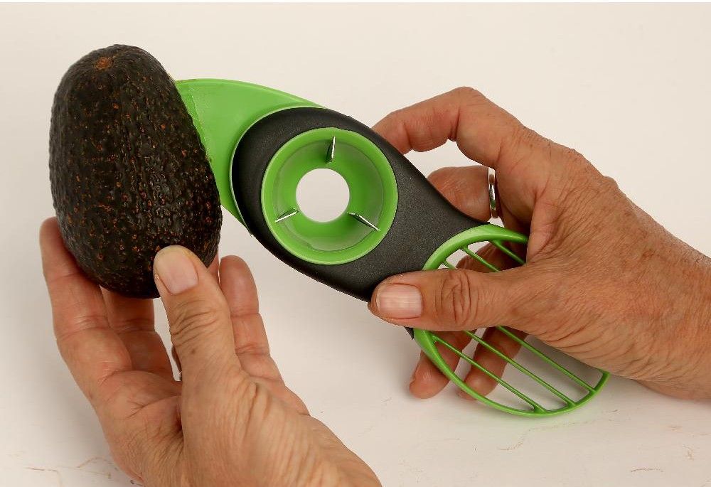 3-in-1 avocado slicer from OXO opens, pits, scoops and slices avocados ...