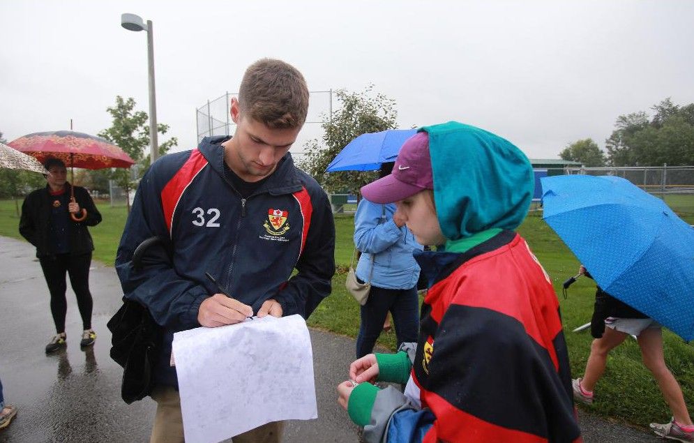 Rowan's Law faithful brave rain to seek support for concussion safety ...