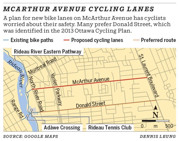 Cyclists raise safety concerns over proposed McArthur bike lanes ...