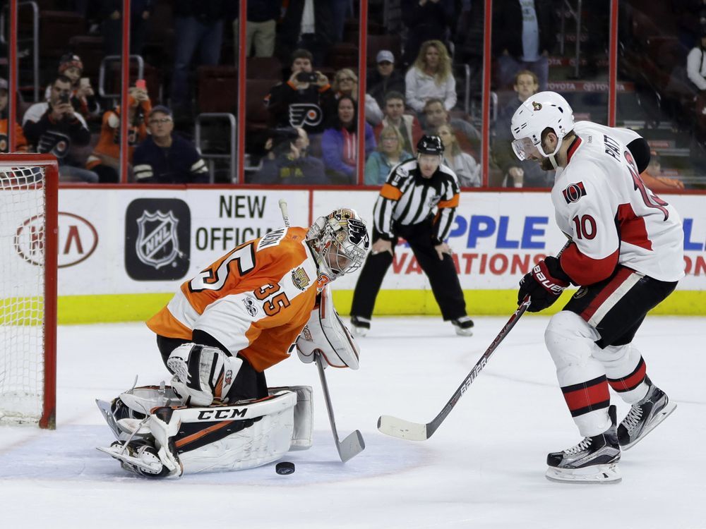 Anderson's miscue costs Senators as Flyers rally for victory | Ottawa ...
