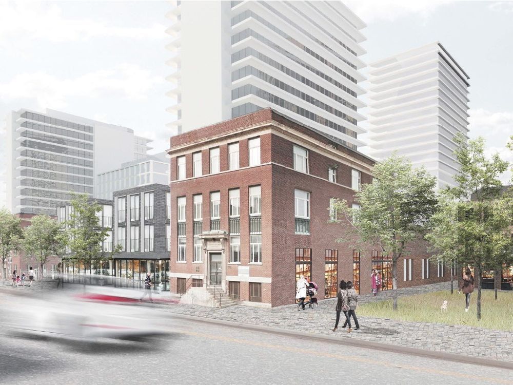 Proposed scheme for Booth complex keeps smoke stack, mixes heritage and ...