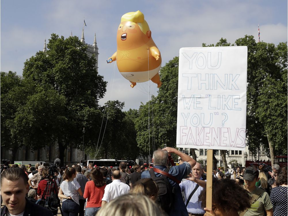 Photos: Donald Trump - the protest blimp version - visits London ...