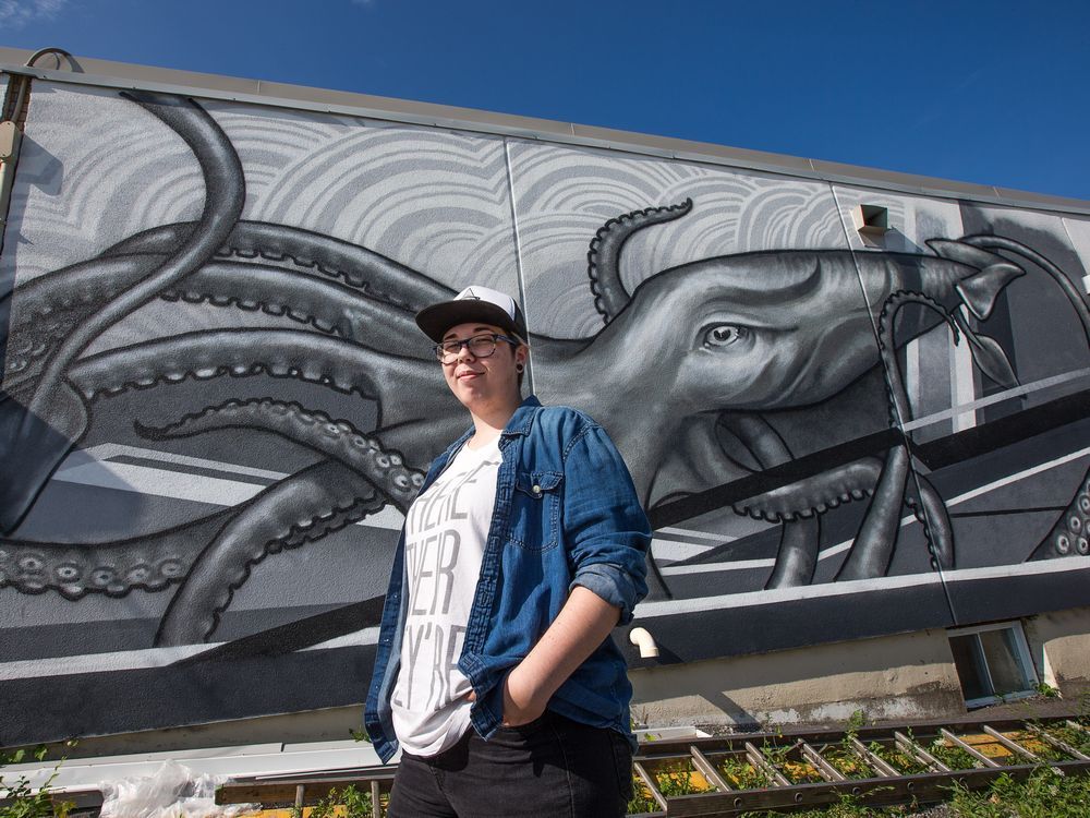 Photos: Merivale Fish and Seafood Grill's giant squid mural | Ottawa ...