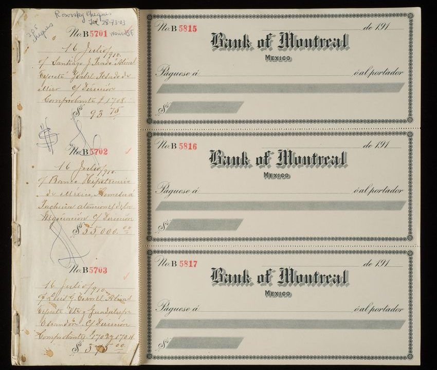An illustrated presentation of the history of cheques in Canada ...