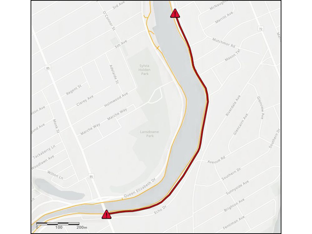Lane closure on Colonel By Drive to fix stone walls | Ottawa Citizen