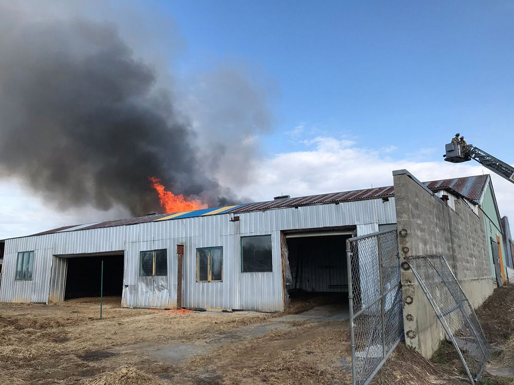 Crews battling 2nd alarm barn fire on Franktown Road | Ottawa Citizen