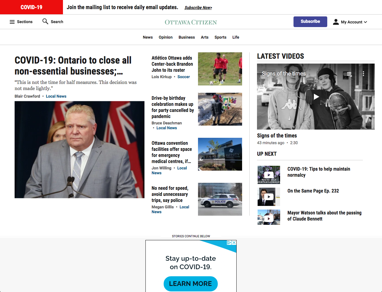 We've made the Ottawa Citizen online much faster and easier to read ...