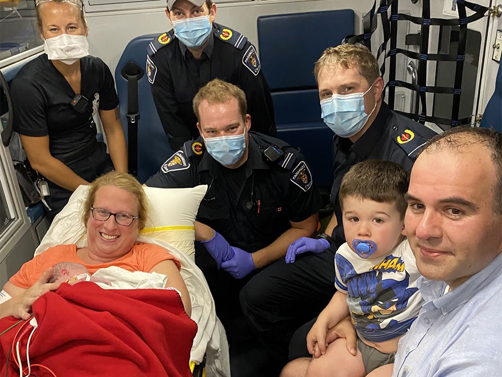 Smiles all round as paramedics help mom deliver healthy baby girl at ...