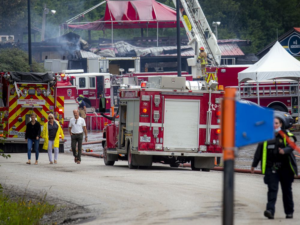 Photos: Fire at Mont Cascades main chalet on August 1, 2021 | Ottawa ...