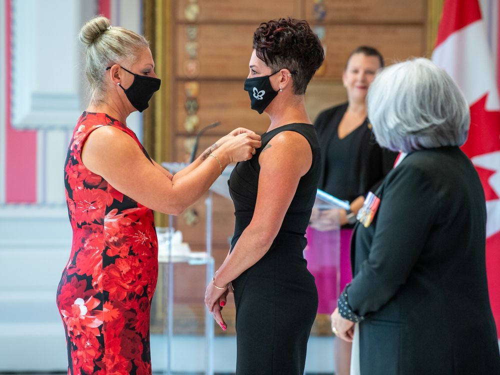 Jonathan Pitre and his mother honoured with Meritorious Service awards ...