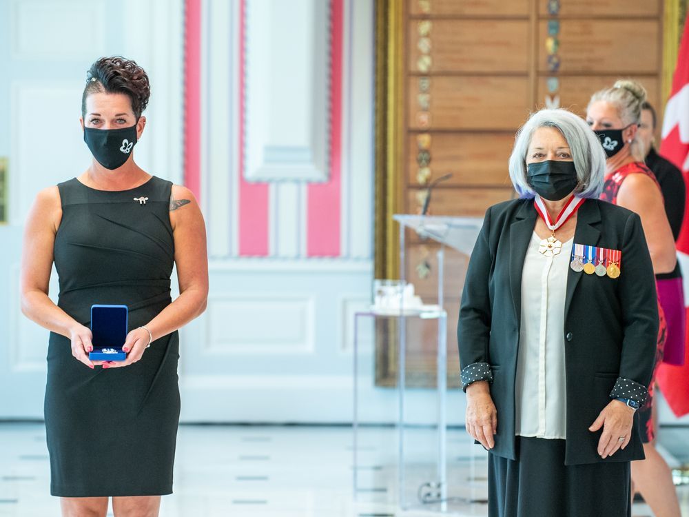 Jonathan Pitre and his mother honoured with Meritorious Service awards ...