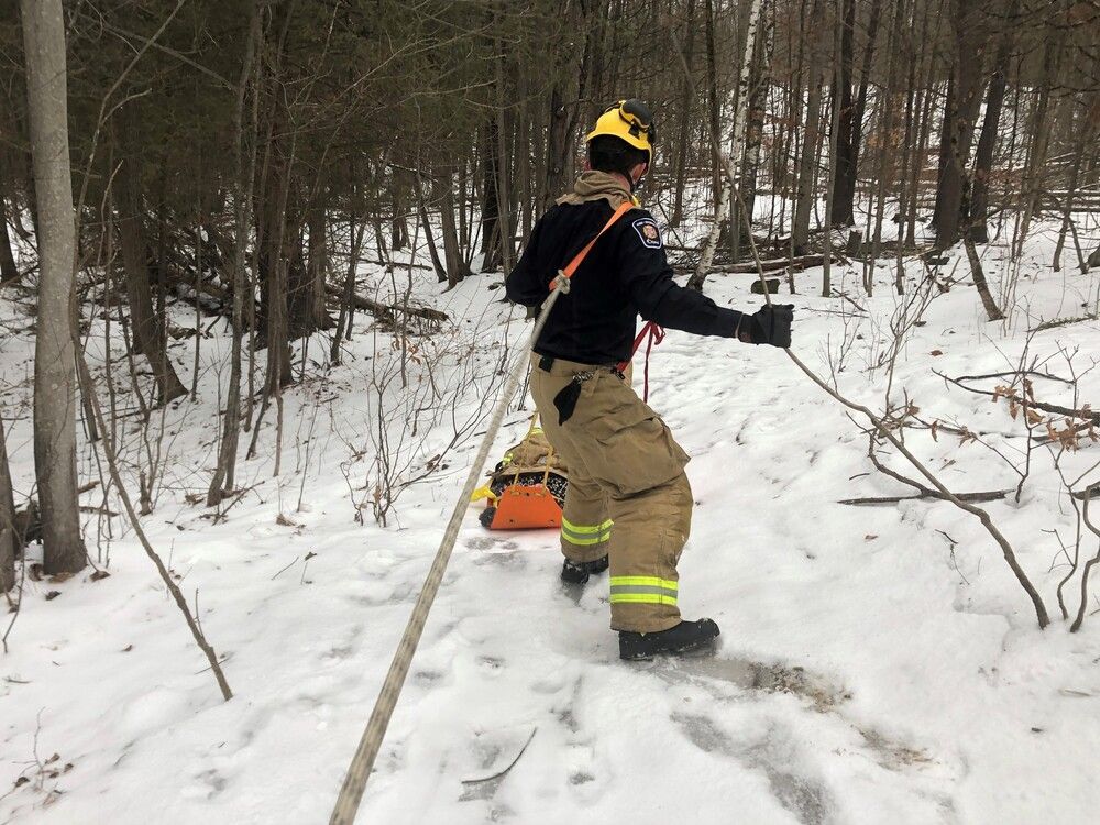 Fire crews retrieve injured hiker from 1.5 km inside forest area ...