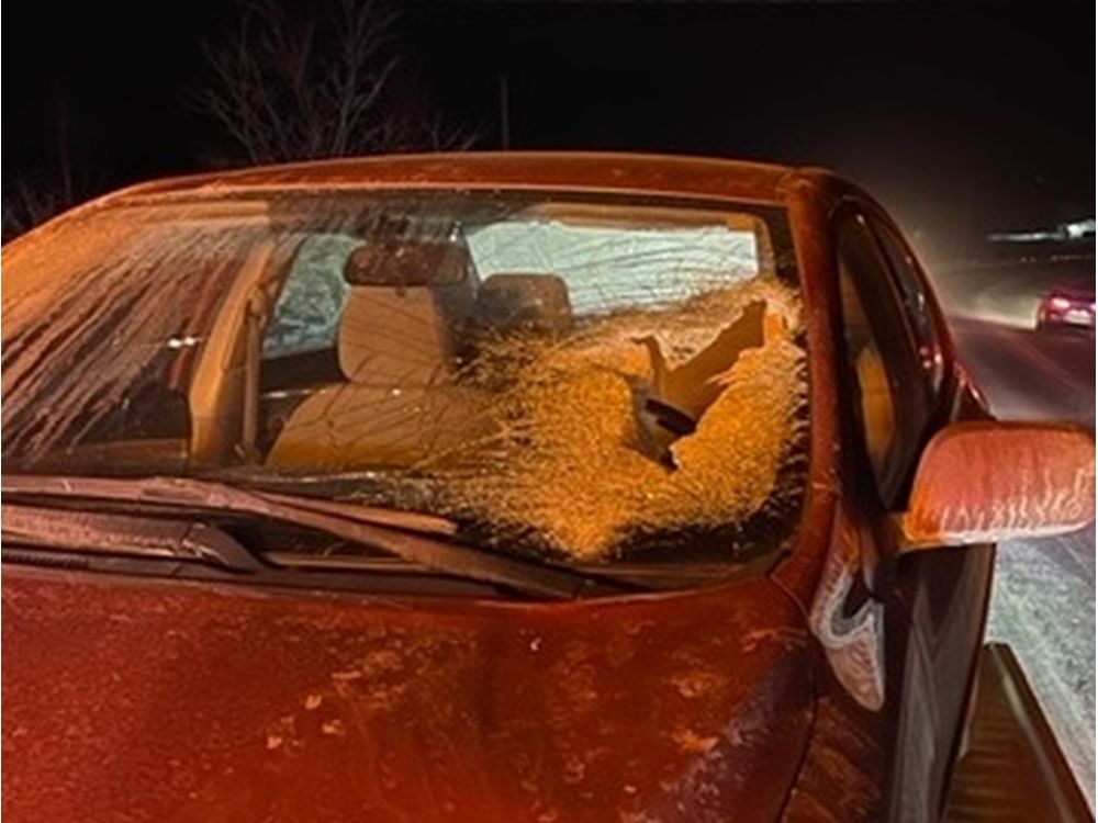 Woman suffers serious facial injuries after ice from passing truck ...