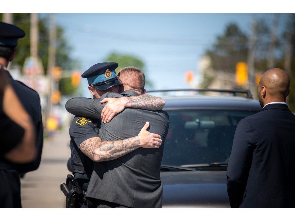Procession carries fallen OPP officer's body home to Rockland | Ottawa ...