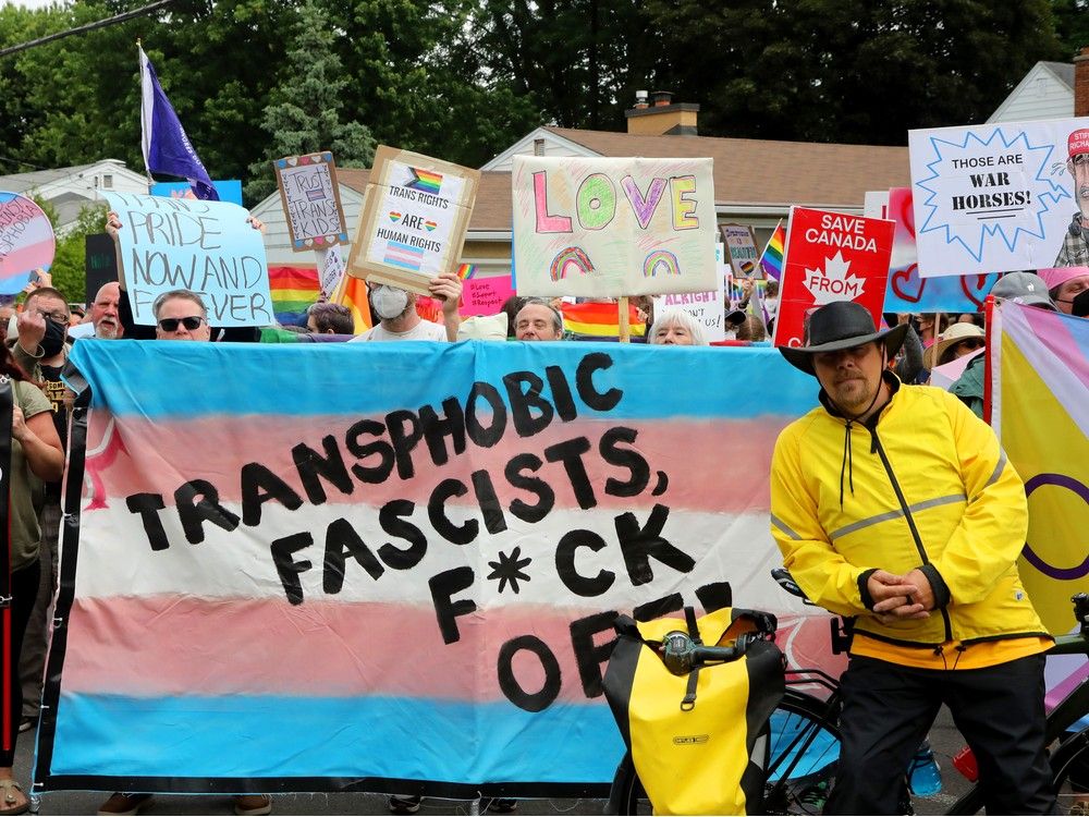 Transgender rights supporters rally against anti-'gender ideology ...