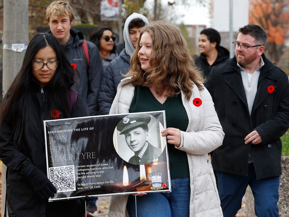 Glebe students embrace interactive Remembrance Day project | Ottawa Citizen