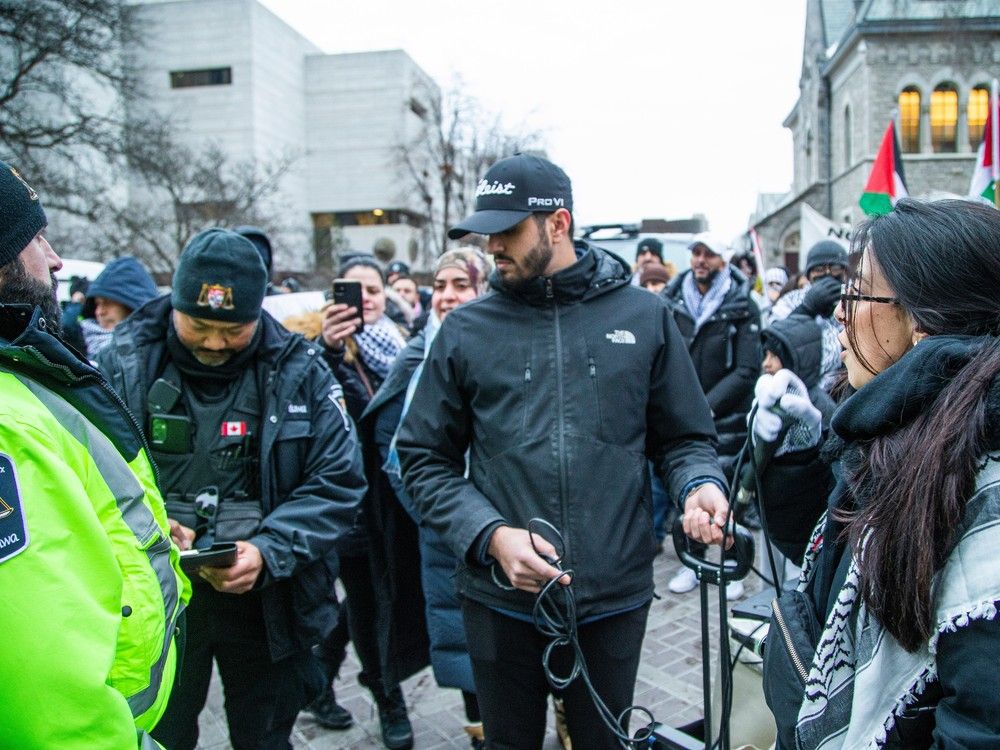 Protesters again turn out in downtown for pro-Palestinian rally ...