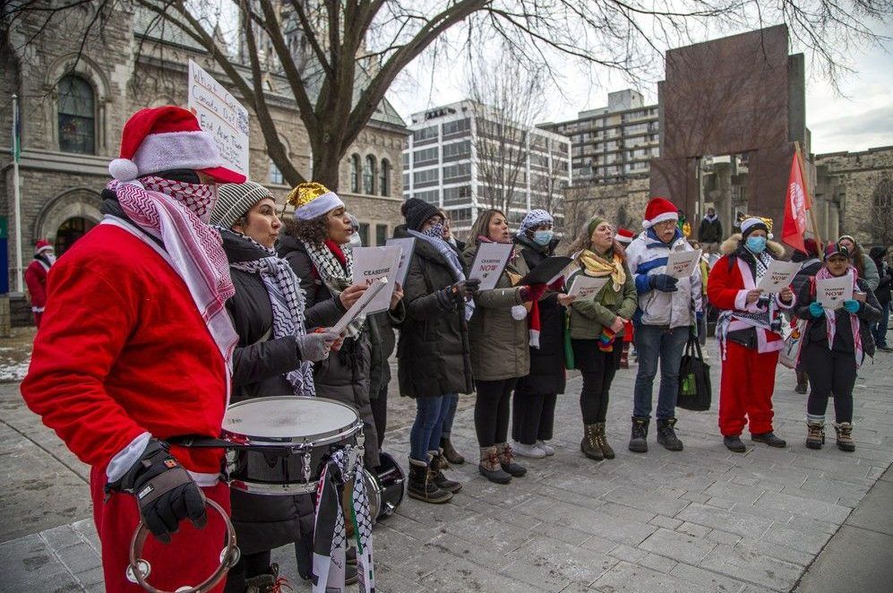 Protesters again turn out in downtown for pro-Palestinian rally ...