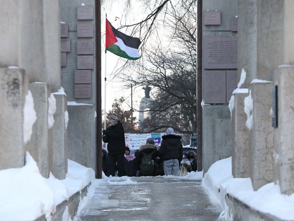 Pro-Palestinian rally marks 100 days since Israel began attacks ...