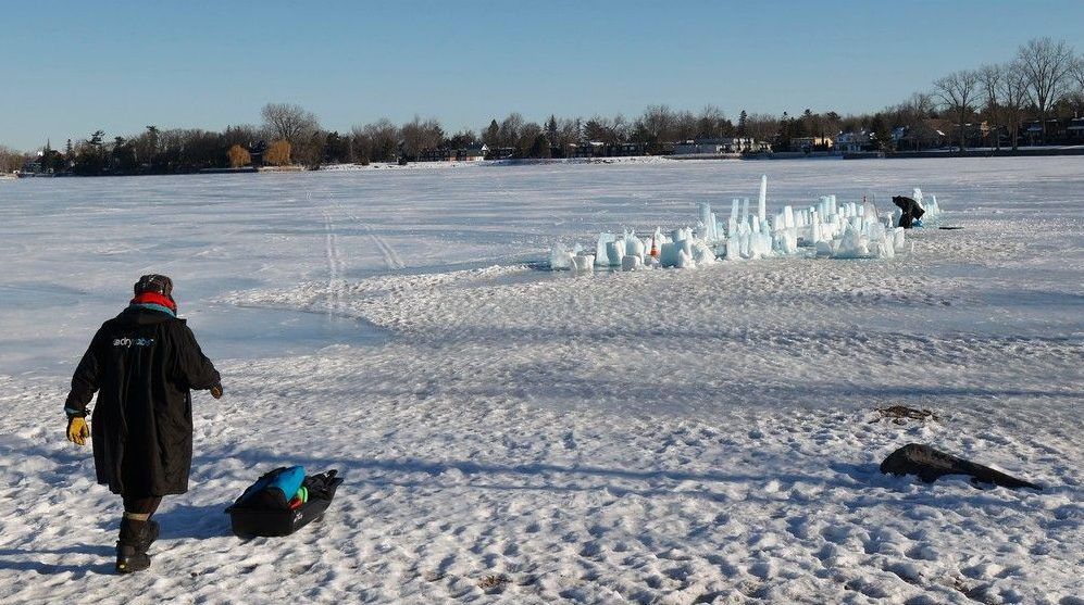 Ultra cold therapy: Why is there a swim lane in ice at Britannia Beach ...