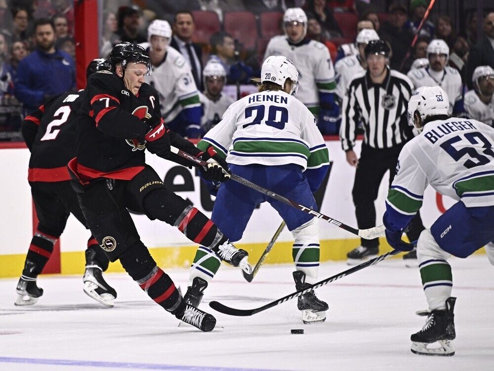 Ottawa Senators fall to Vancouver Canucks, lose their fifth straight ...