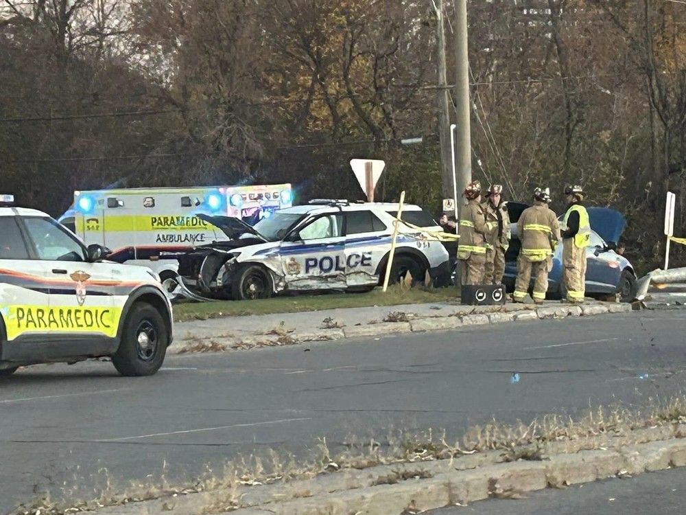 Man sent to hospital following crash involving police cruiser | Ottawa ...