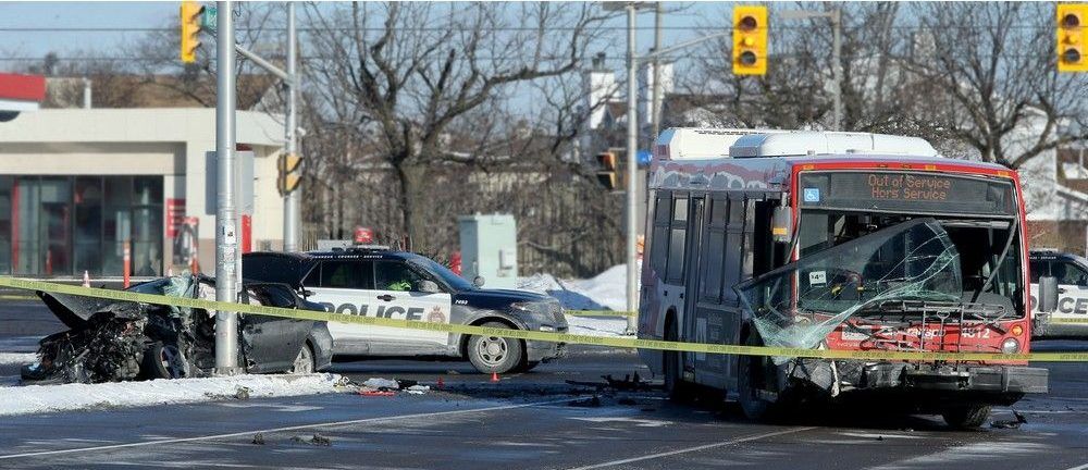 Man in critical condition after crash with OC Transpo bus | Ottawa Citizen