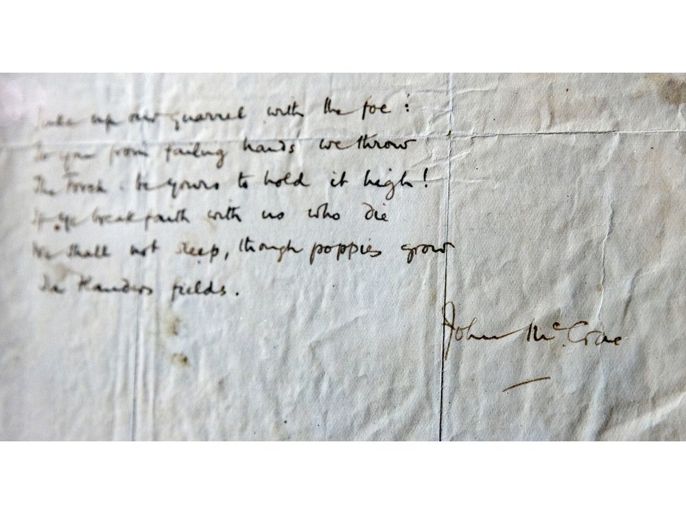 How to read In Flanders Fields correctly | Ottawa Citizen