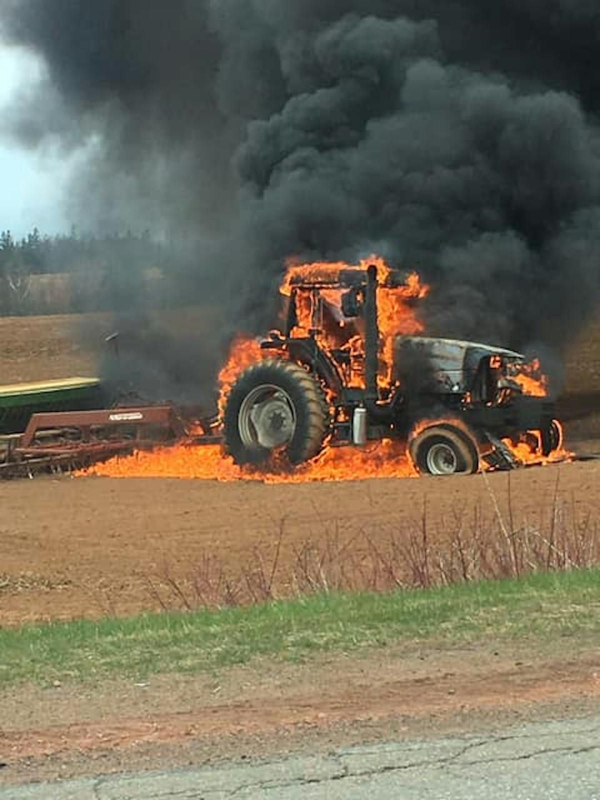 Tractor destroyed by fire near Freetown | PNI Atlantic News