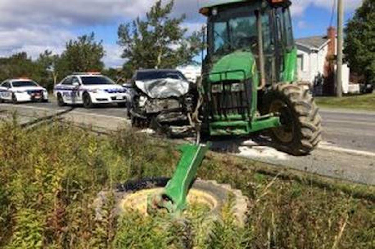 One injured in car-farm tractor collision | PNI Atlantic News