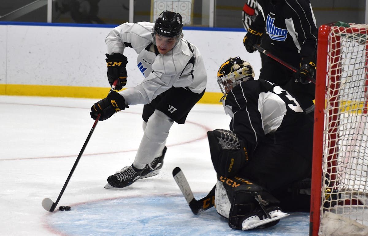 EAGLES MAIN CAMP: Kian Bell nets a pair in Team Black victory over Team ...