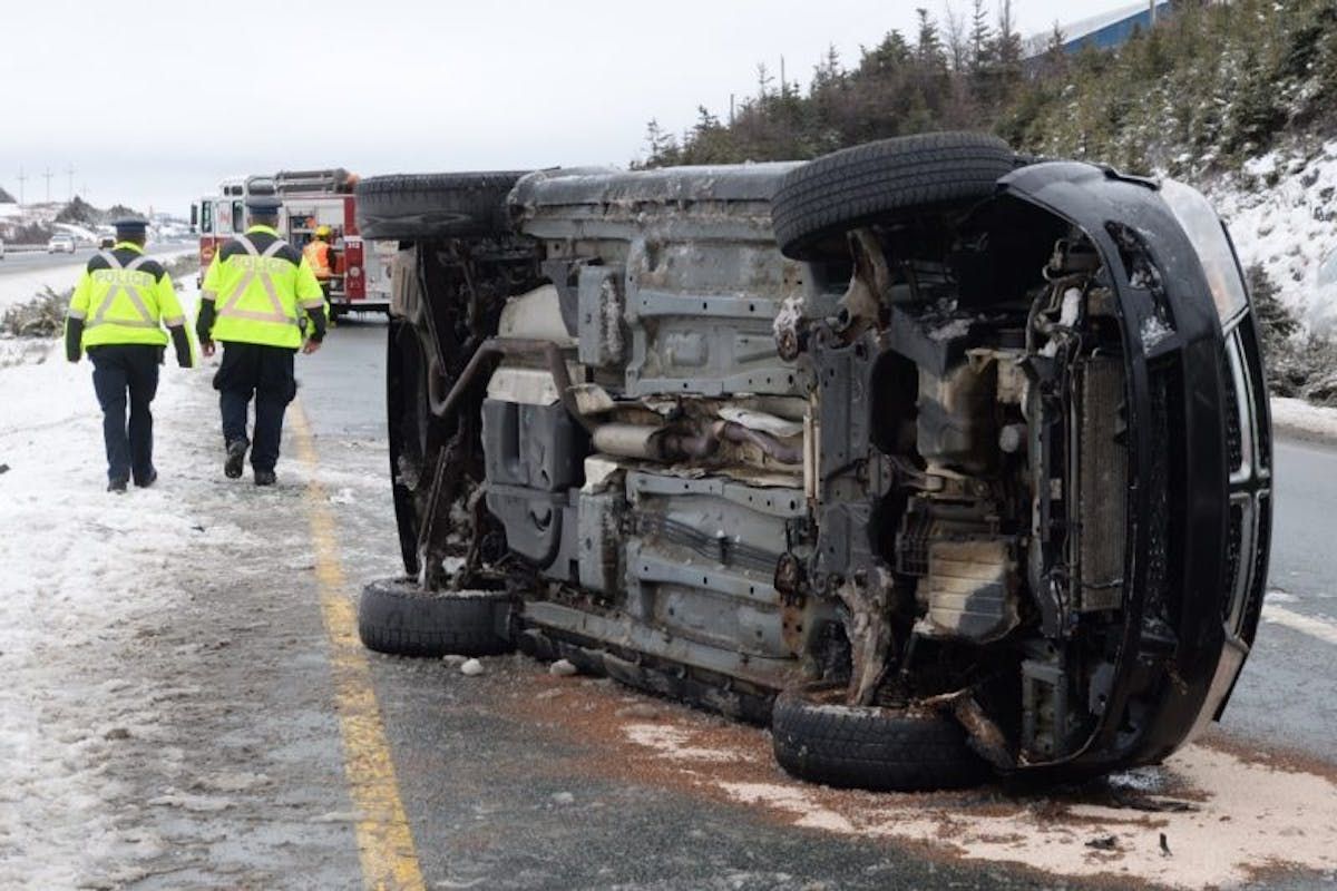 Woman, children taken to hospital after single-vehicle collision ...