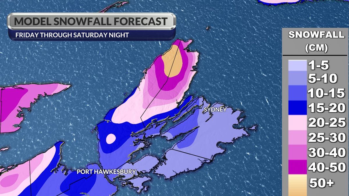 Friday afternoon storm to bring heavy snow-rain mix to Cape Breton ...