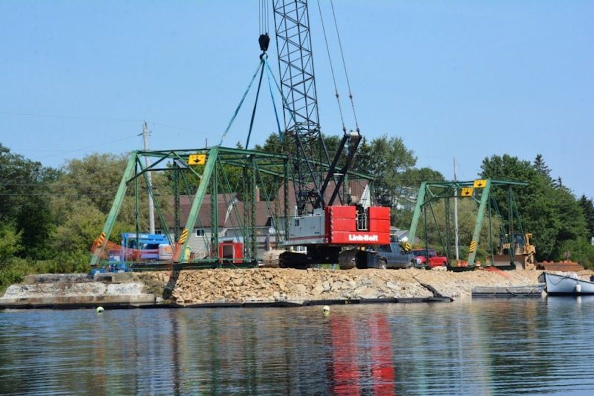 113-year-old Yarmouth County Gavel Bridge removed to make way for new ...