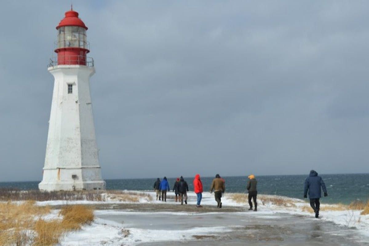 Delegation visits Low Point lighthouse to look at erosion problem ...