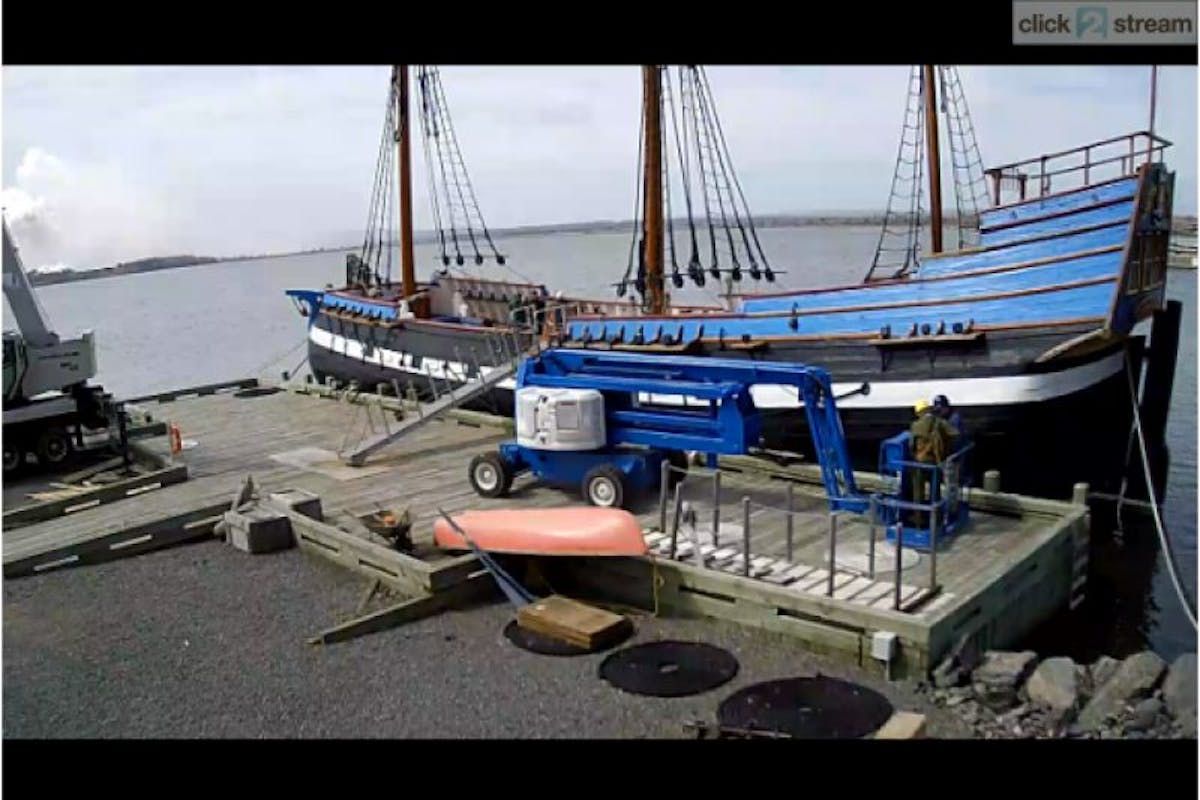 Live webcam shows re-rigging of the ship Hector Gallery | PNI Atlantic News