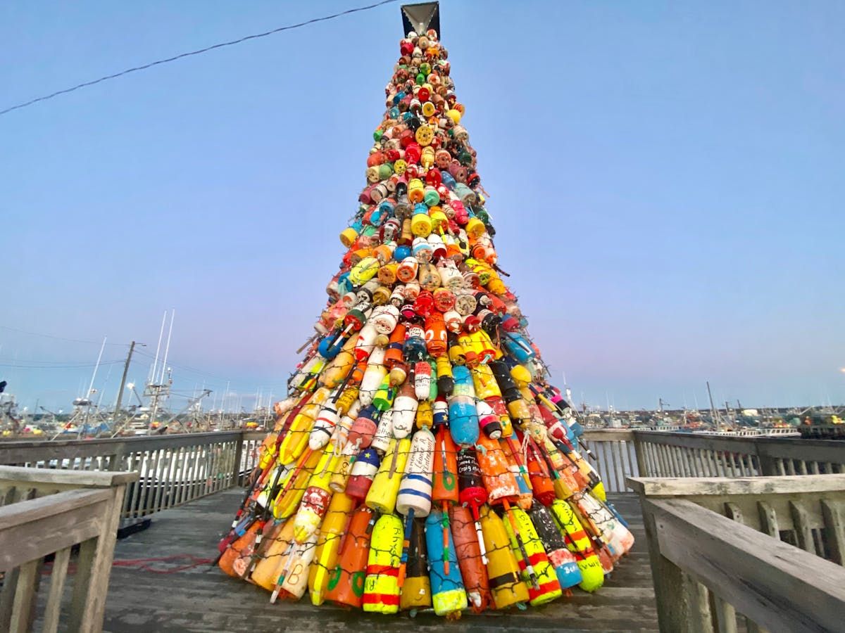 Lobster trap, buoy trees celebrate season, community, fishing industry ...