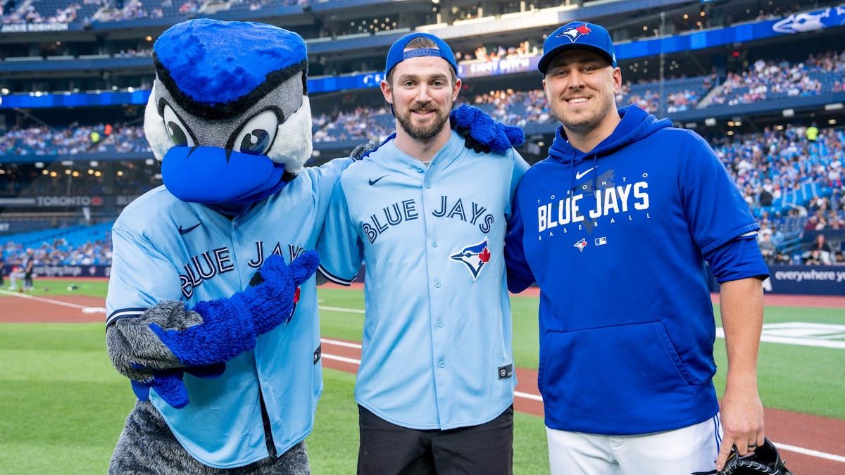 Cape Breton's Logan Shaw throws first pitch at Toronto Blue Jays game ...