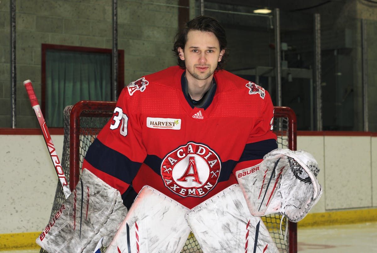 Max Paddock up to the challenge of backstopping Acadia Axemen at ...