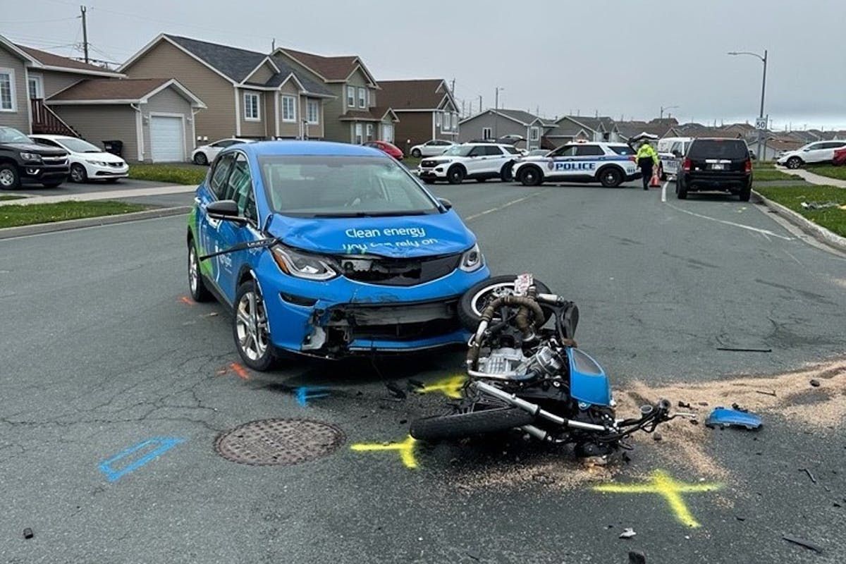 Motorcyclist suffers serious injuries after two-vehicle crash in St. John's | PNI Atlantic News
