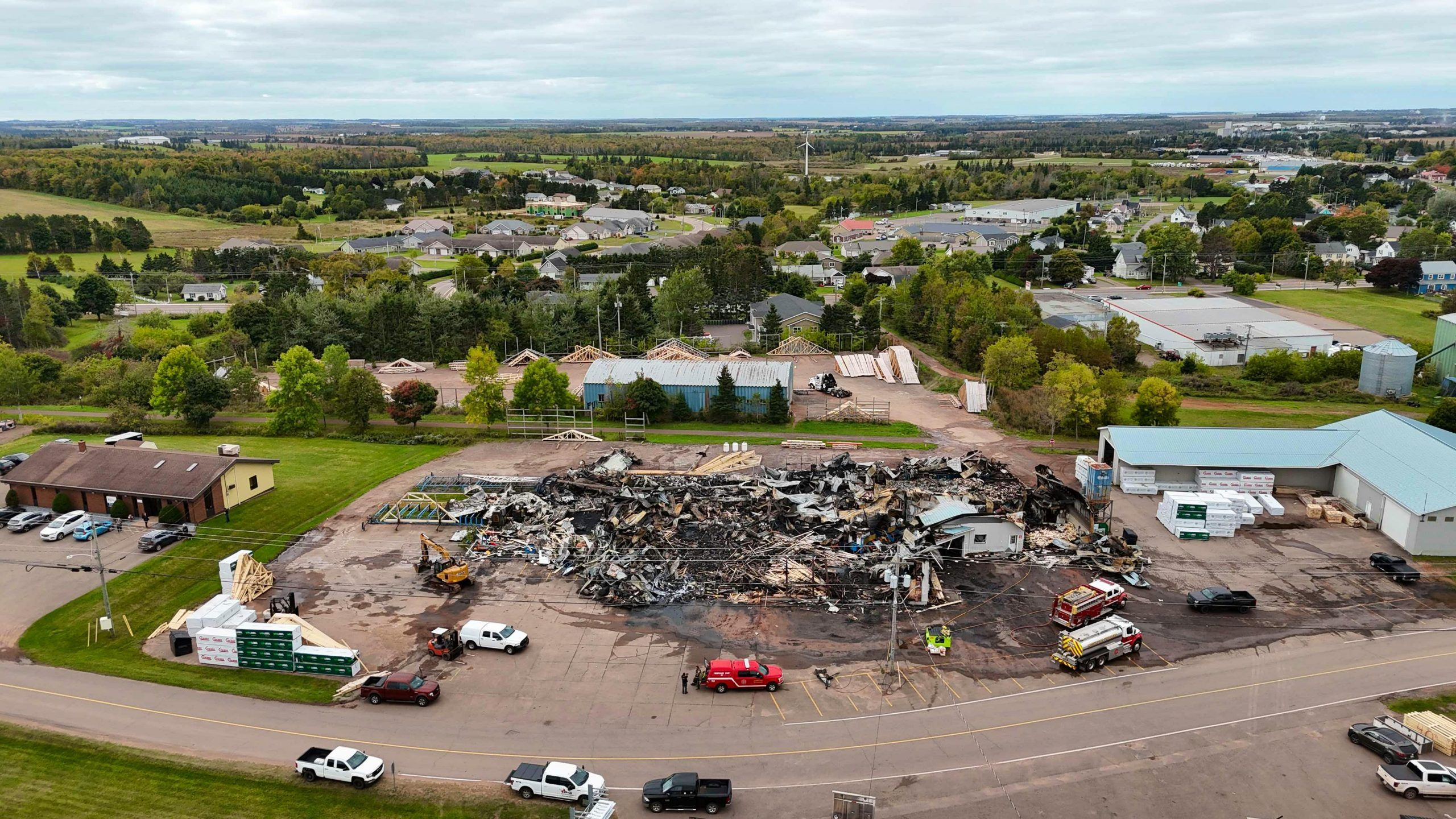 Fire demolishes central P.E.I. truss manufacturer | PNI Atlantic News