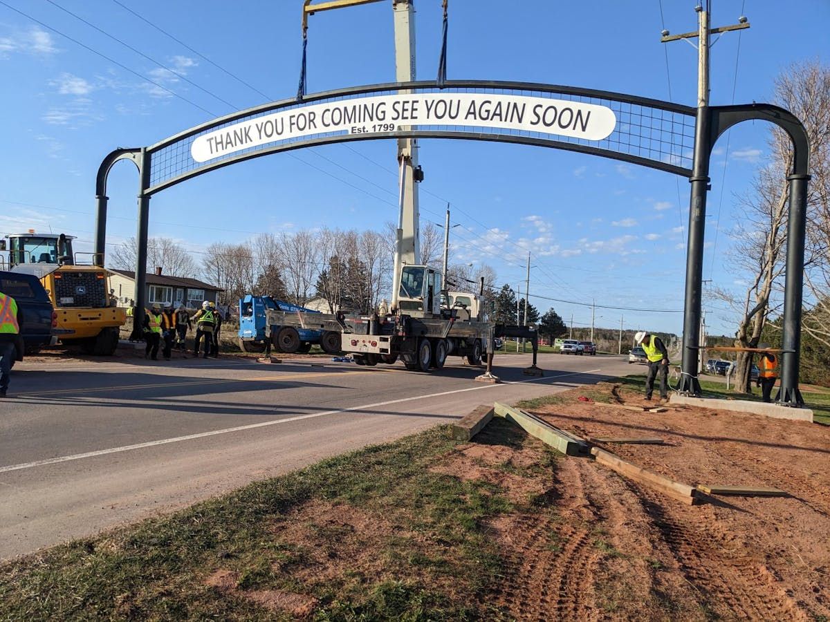 New privately-funded overhead sign in Western P.E.I. welcomes locals to ...