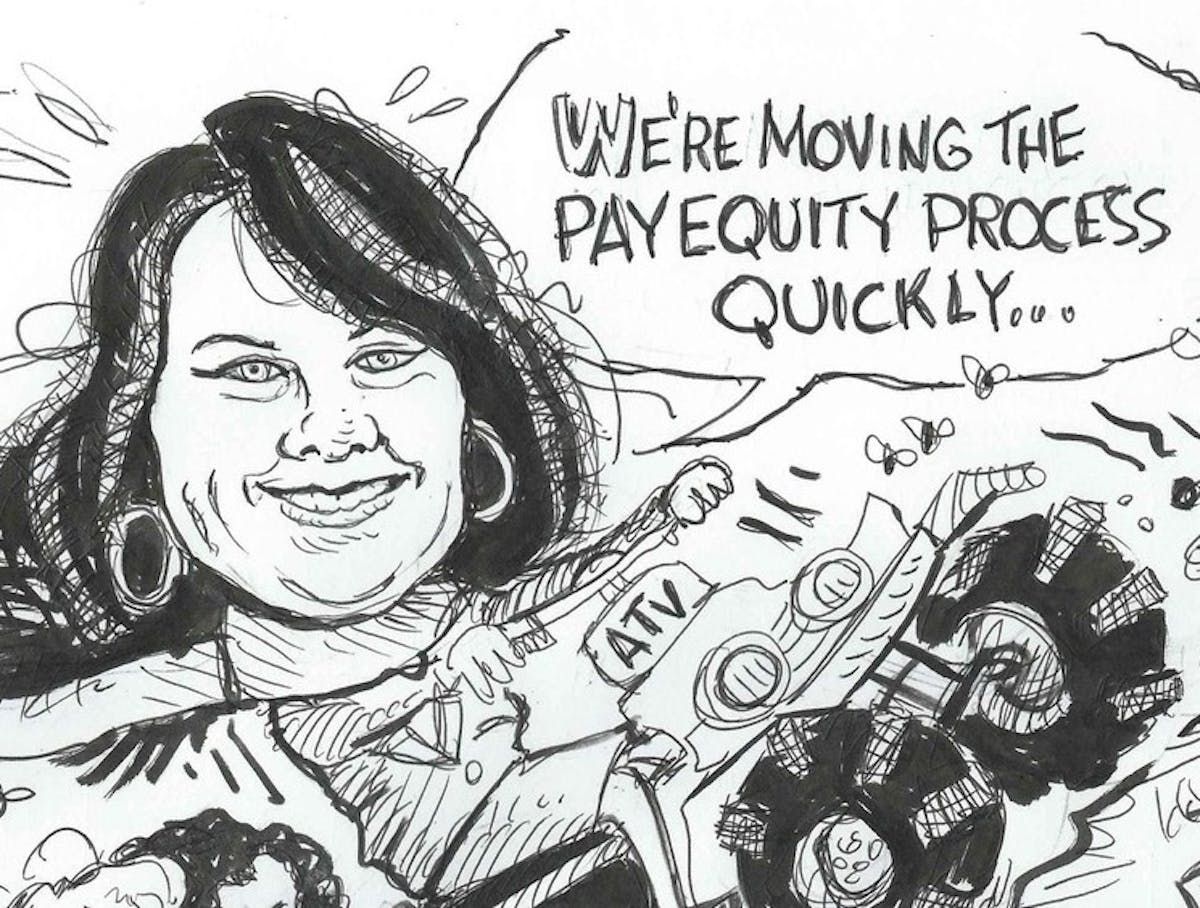 KEVIN TOBIN CARTOON: Who's doing the real pushing on pay equity ...