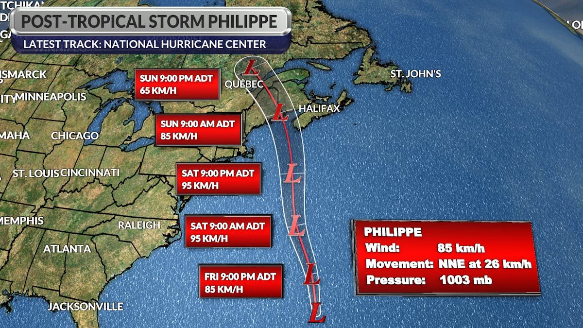 Here’s where to expect the strongest winds, heaviest rain with Philippe ...