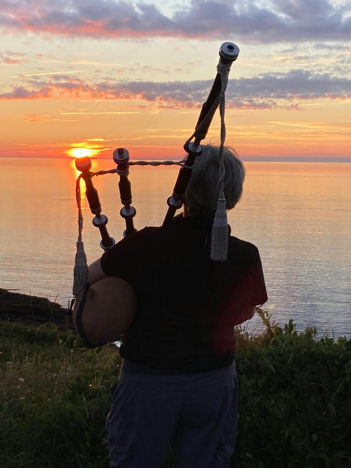 WEATHER PHOTO: Bagpiping at sunset near Digby, N.S. | PNI Atlantic News