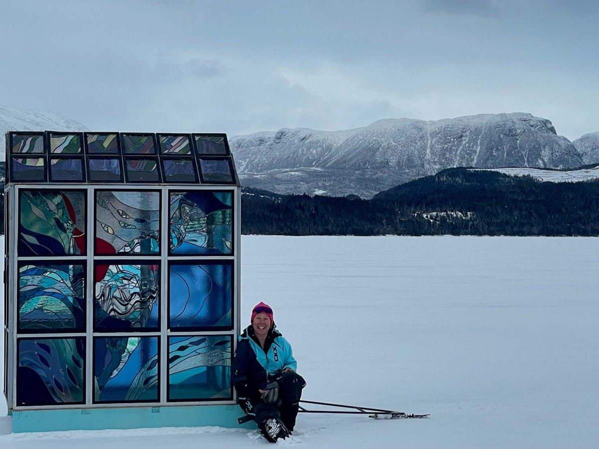 Gros Morne area artist's stained glass ice fishing shack 'flows ...