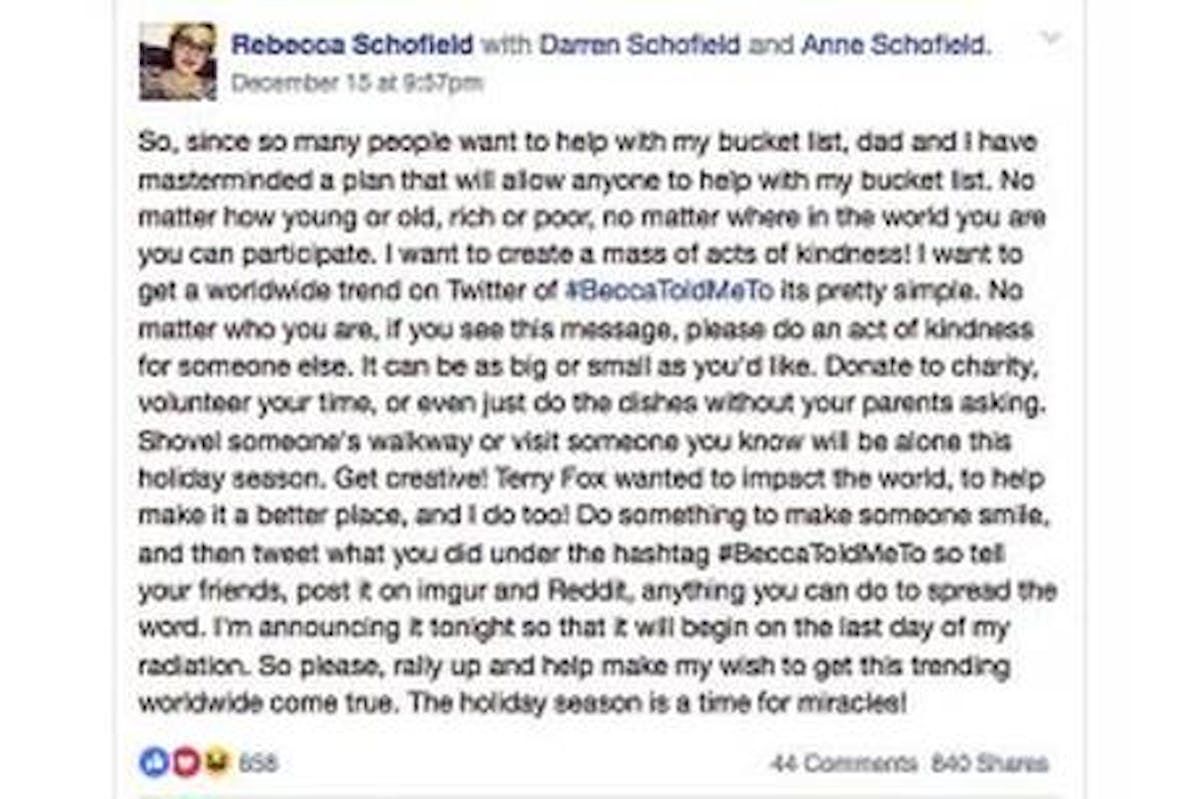 New Brunswick’s Becca Schofield recognized for legacy of kindness | PNI ...