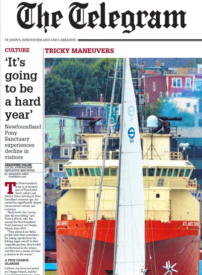 Delayed delivery of The Telegram | PNI Atlantic News